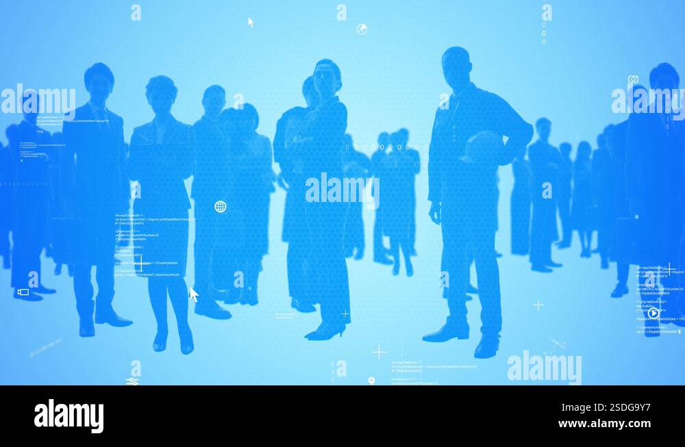 Loop animation of business network concept. Group of multinational ...