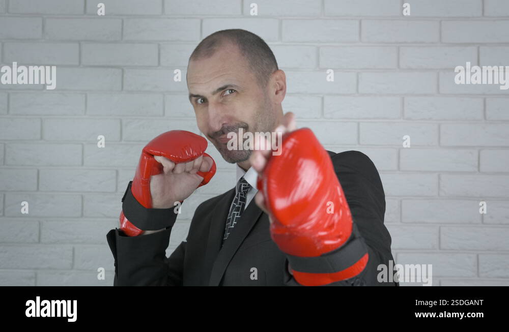 Relieves stress in boxing Stock Video Footage - Alamy