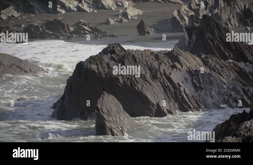 Ocean waves and jagged rocks Stock Videos & Footage - HD and 4K Video ...