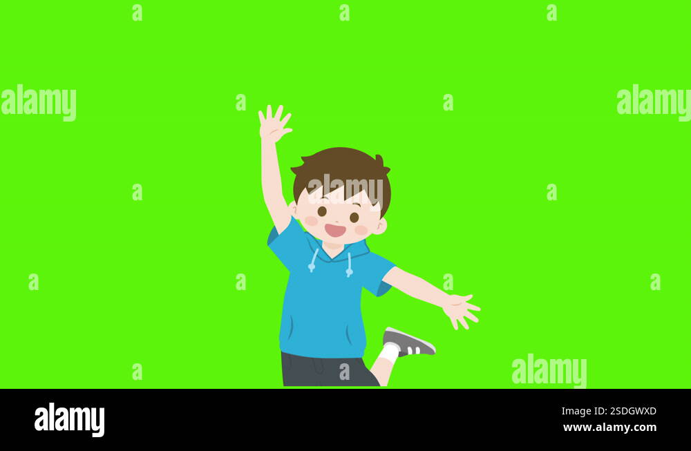 Kids jumping animation Stock Video Footage - Alamy