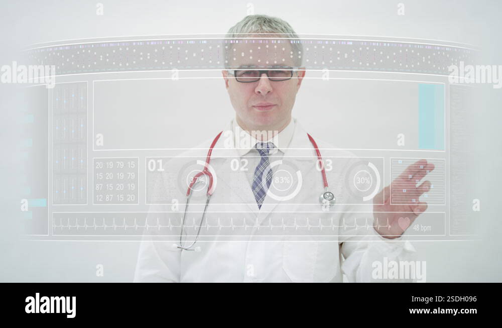 LISINOPRIL generic drug name selected by a doctor on a medical monitor ...