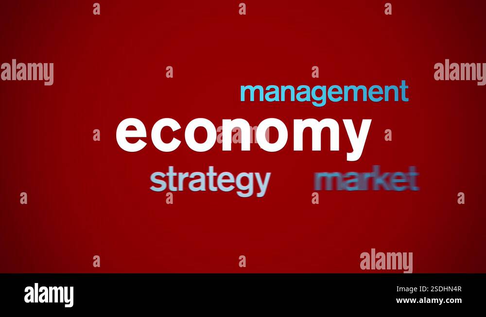 4k Economy Animated Tag Word Cloud,Text Design Animation typography ...