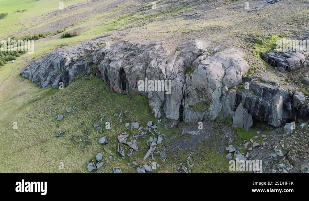Aerial footage of cliffs on a hillside, 4K Stock Video Footage - Alamy