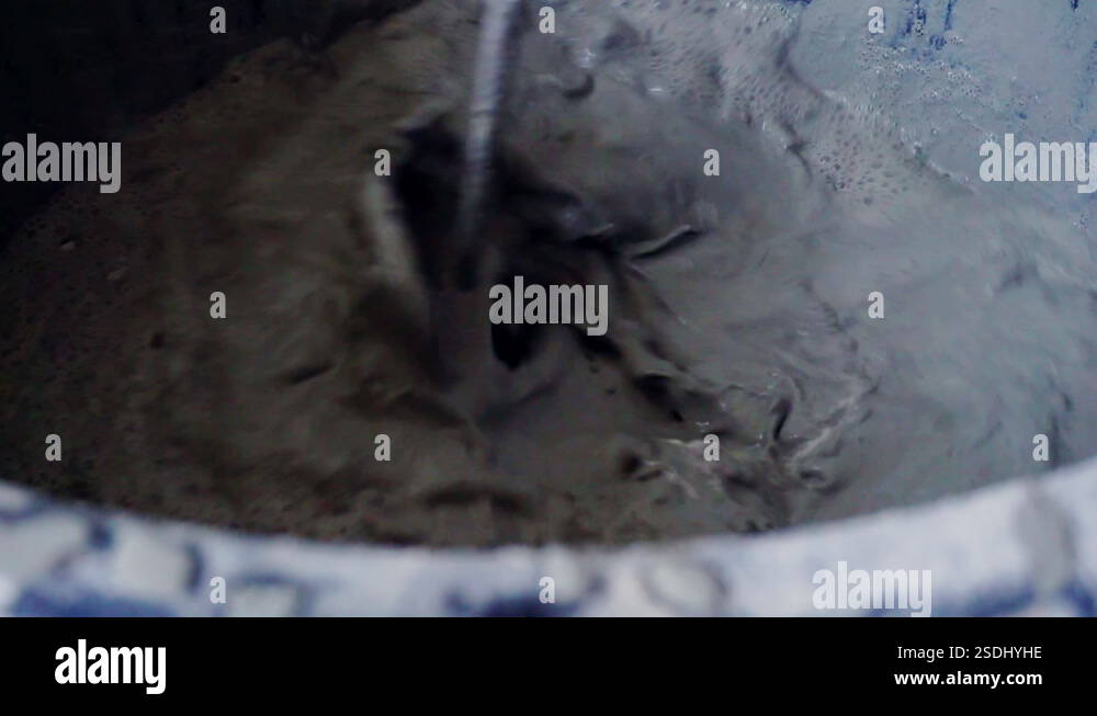 preparation of a solution for pouring a special.liquid leveling floor ...