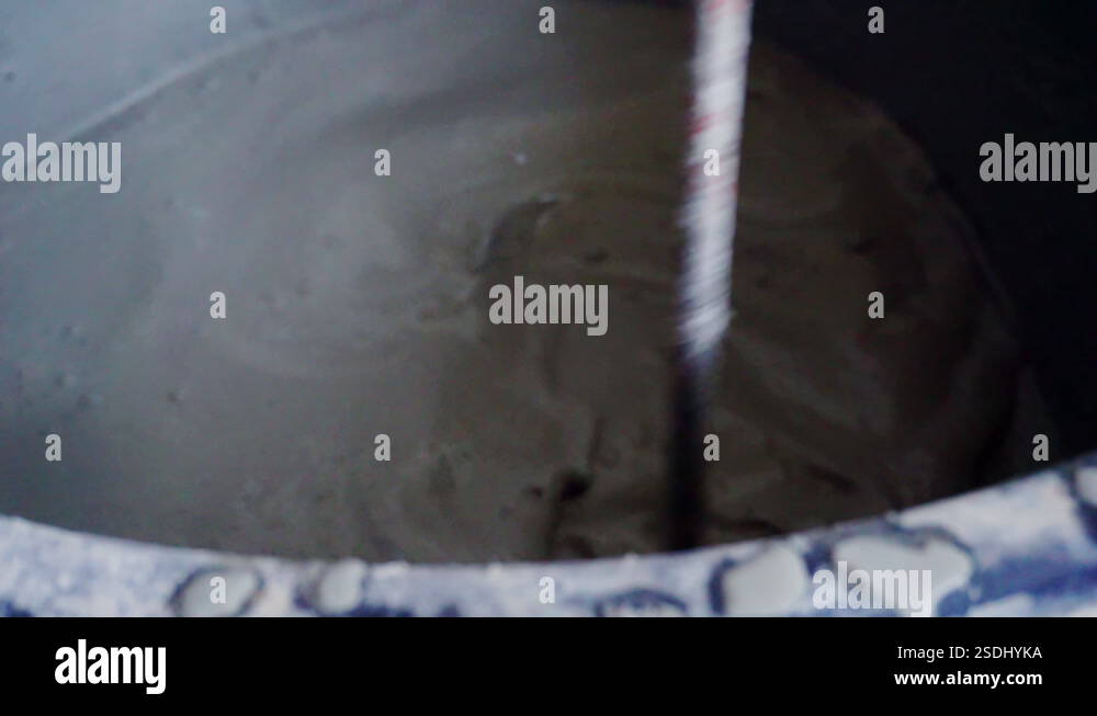 preparation of a solution for pouring a special.liquid leveling floor ...