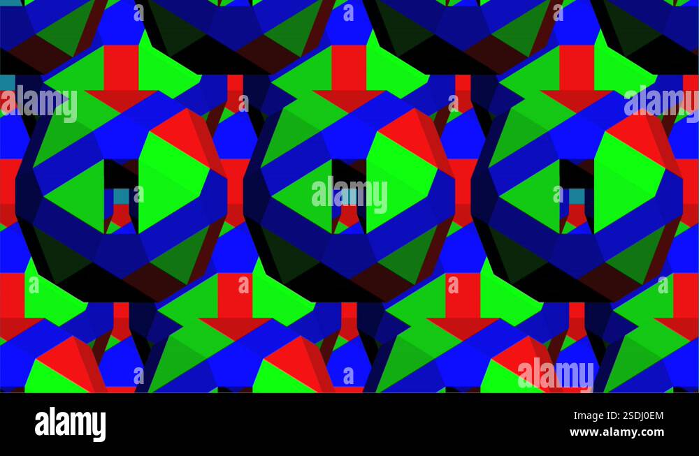 RGB Hypnotic Relax Geometric Shapes And Forms Kaleidoscope Color Loop ...