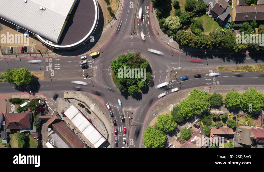 Timelapse of a local roundabout Stock Video Footage - Alamy