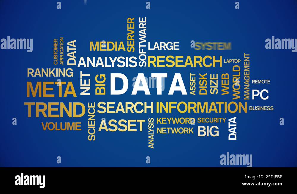 4k DATA Animated Tag Word Cloud,Text Design big data Animation typography loop Stock Video ...