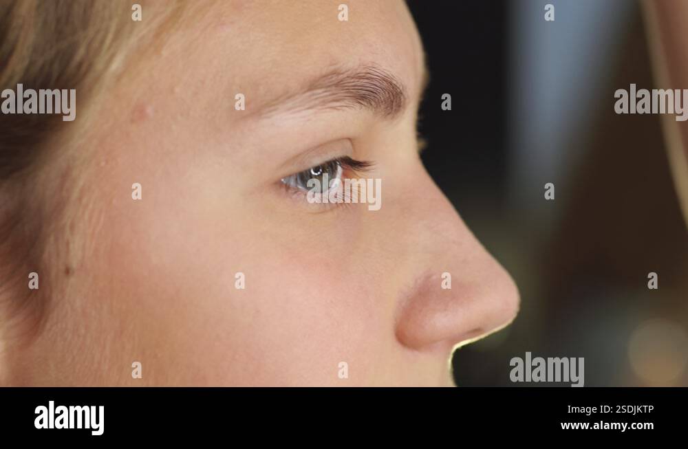 Professional styling of female eyebrows in beauty salon Stock Video ...