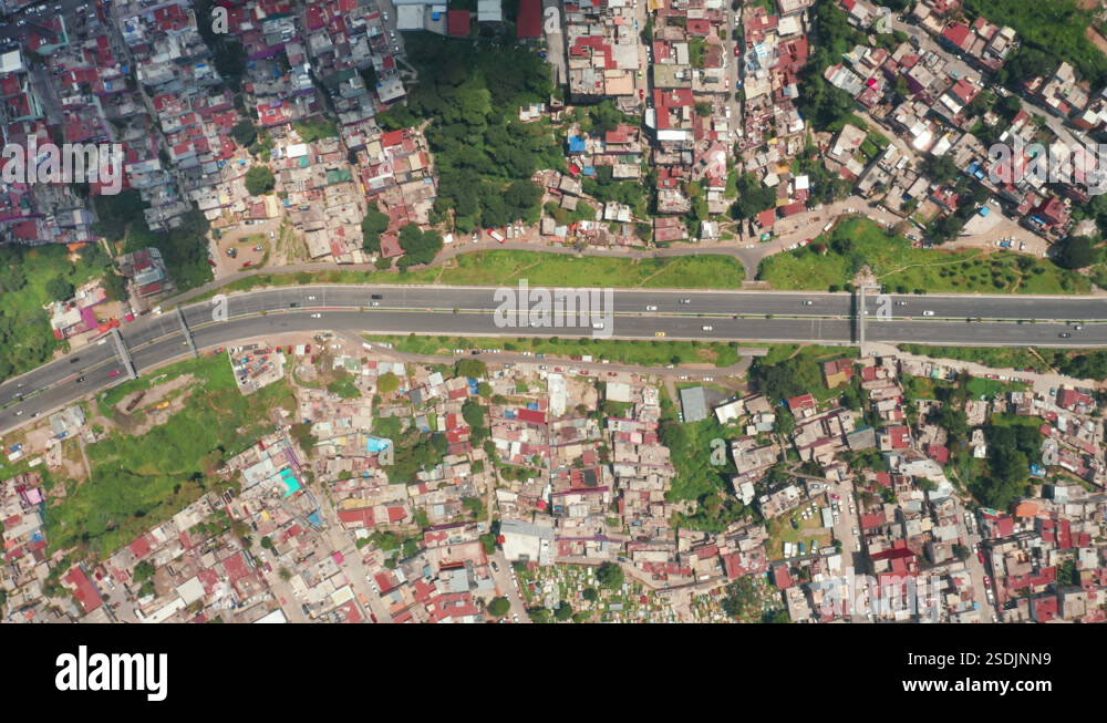 Latin America country architecture and road bird eye view footage. 4K aerial Stock Video Footage ...