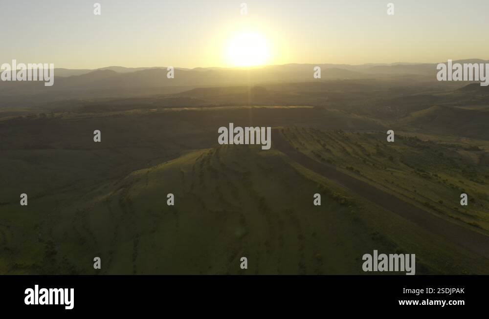Aerial, Cluj Area Landscapes At Sunset, Romania Stock Video Footage - Alamy