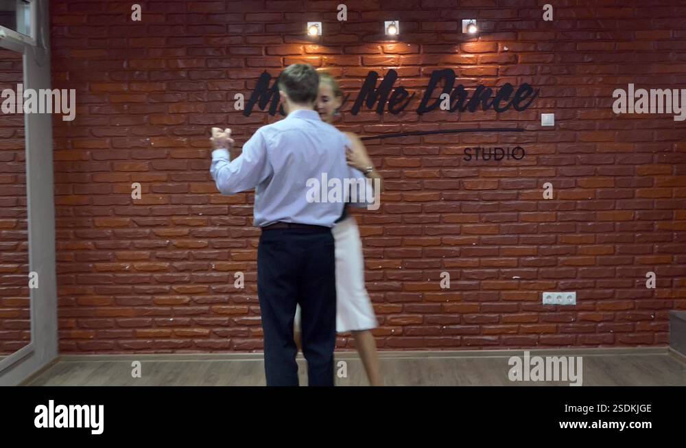 Argentine tango. A man and a woman dance the tango Stock Video Footage ...