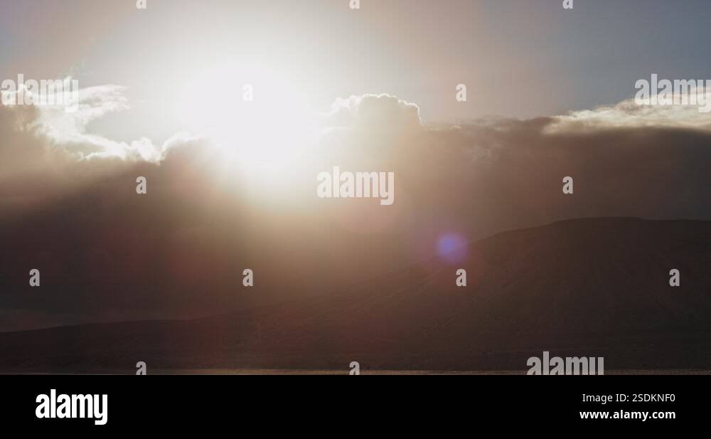 Amazing sky view with a beautiful sun from the sky in front of the ...