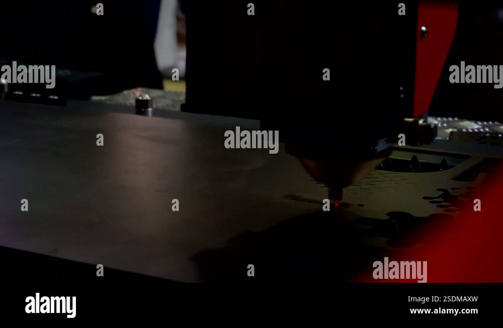 Machine tool on metalworking factory. Modern tool in heavy industry ...