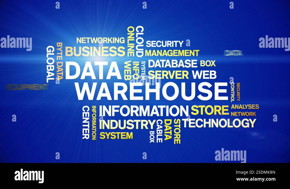 4k Data Warehouse Animated Tag Word Cloud,Text Design big data ...