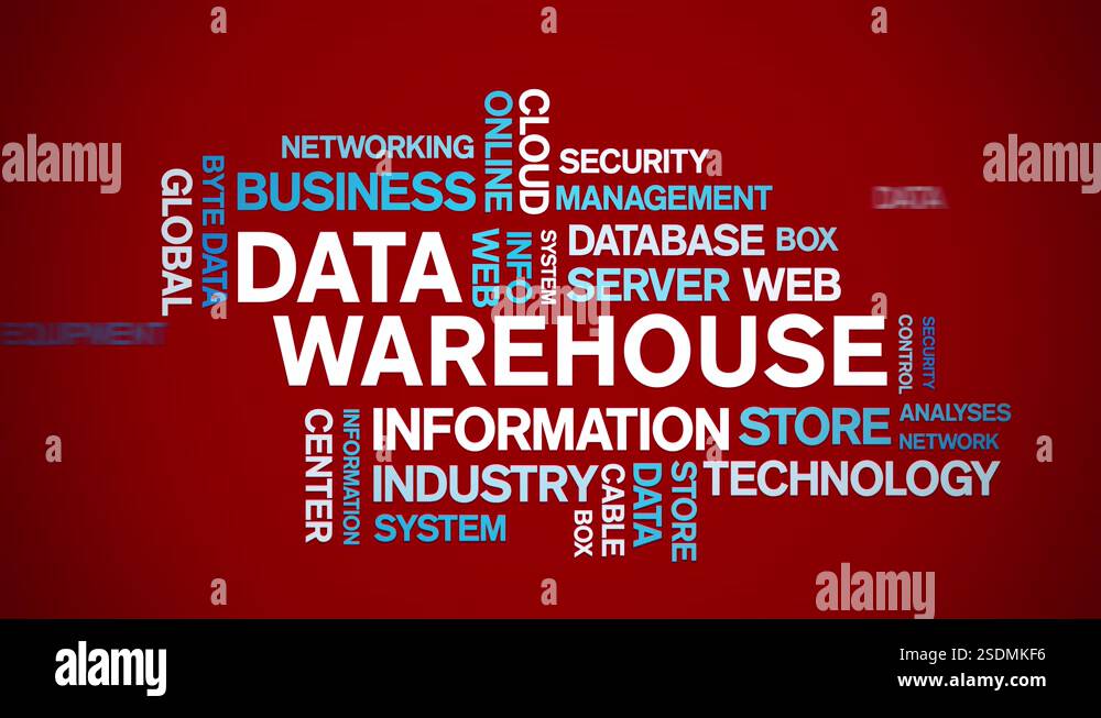 4k Data Warehouse Animated Tag Word Cloud,Text Design big data ...