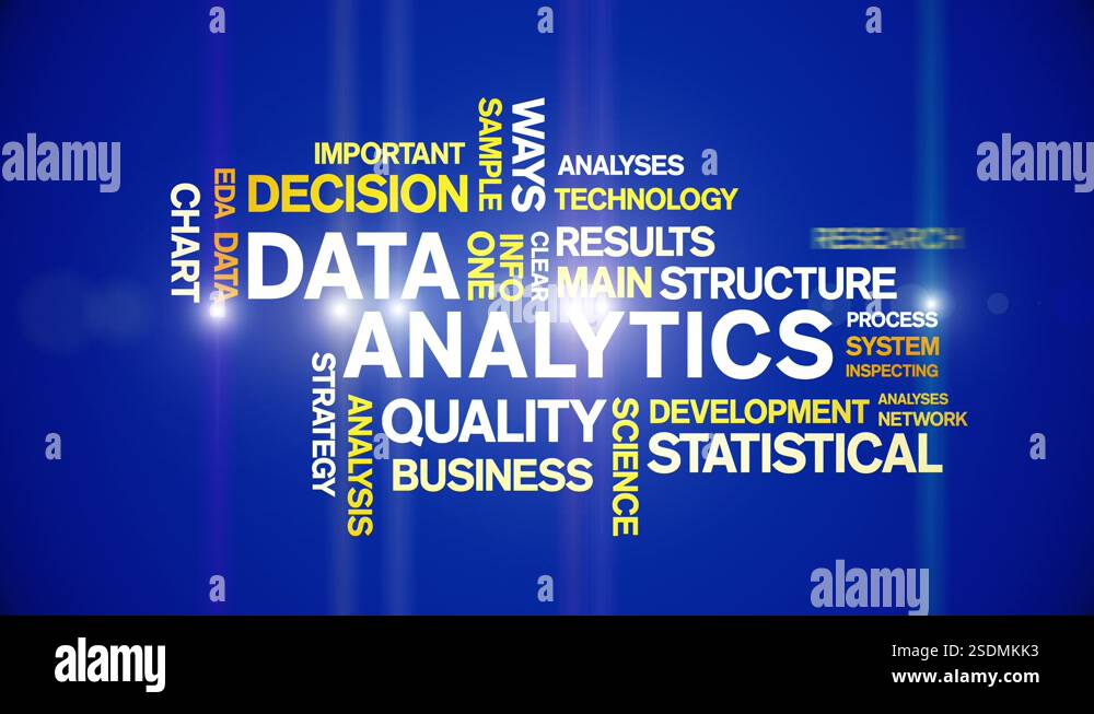 4k Data Analytics Animated Tag Word Cloud,Text Design Animation seamless loop Stock Video ...