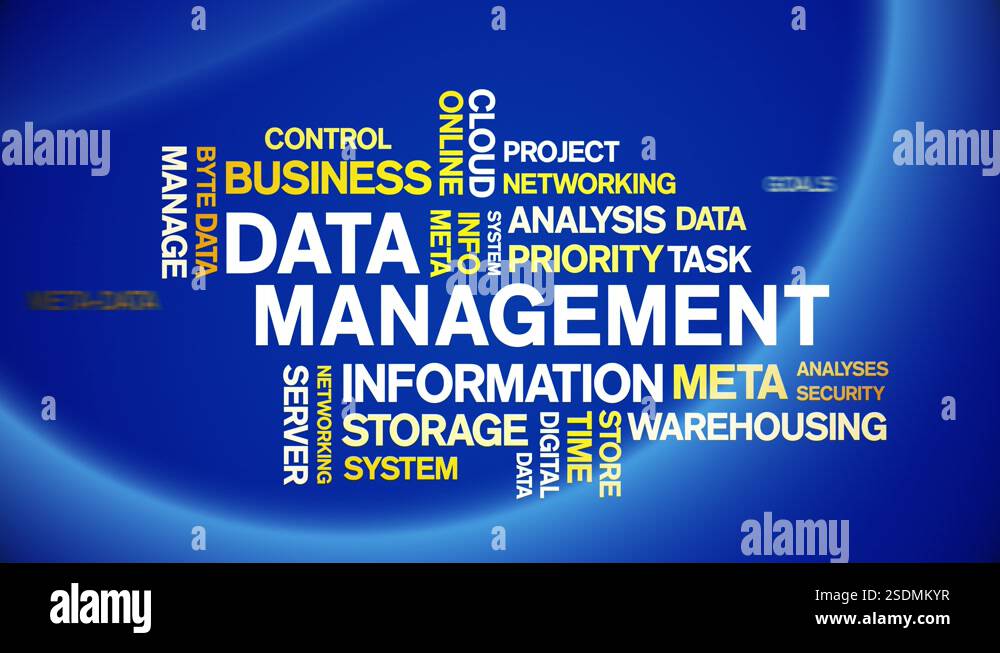 4k Data Management Animated Tag Word Cloud,Text Design Animation ...