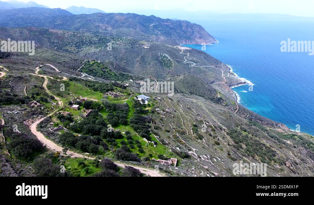 Crete - Drone photography of Crete landscape in spring Stock Video ...