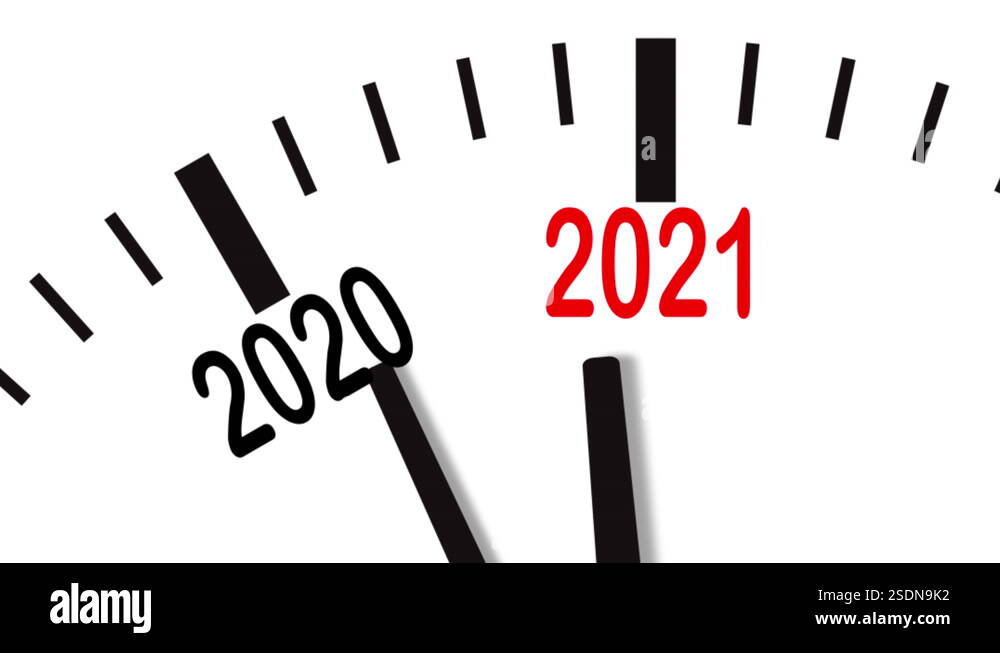 New Year 2021 Clock. Clock countdown to 2021 Stock Video Footage - Alamy