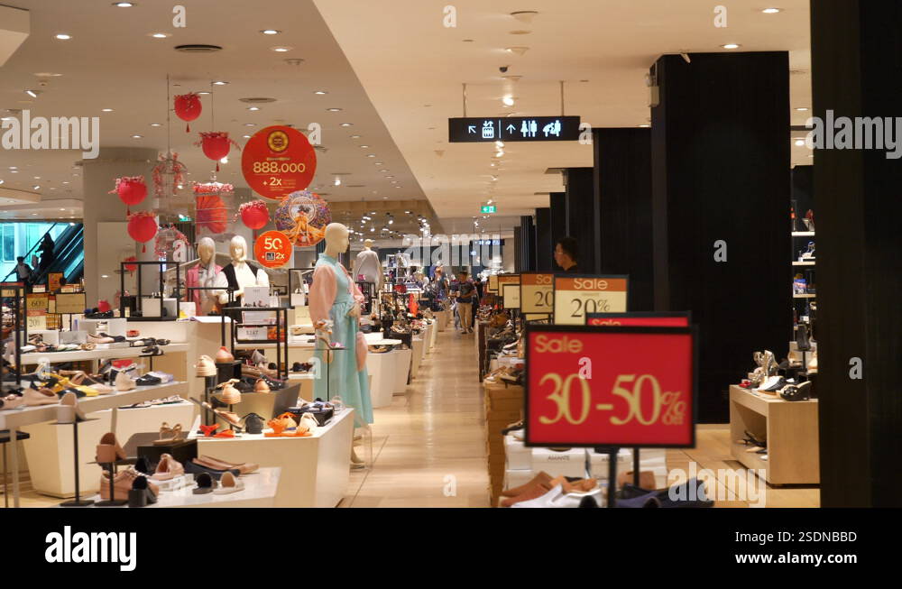 jakarta mall department store shoes corner slow motion walking 4k ...