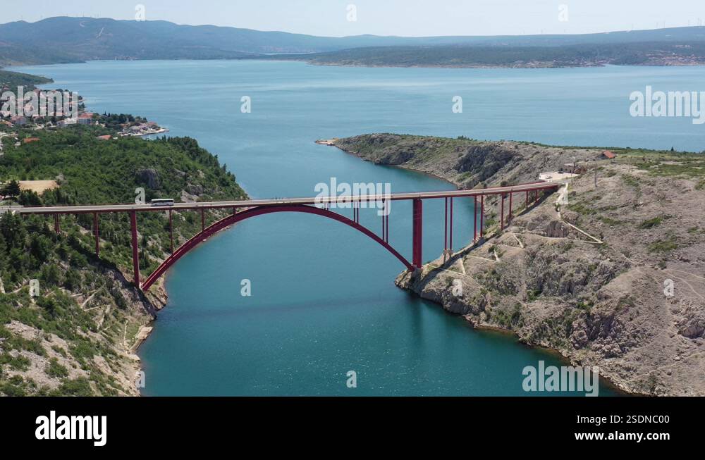 Maslenica Bridge Most in Croatia. The Maslenica Bridge is a deck arch ...