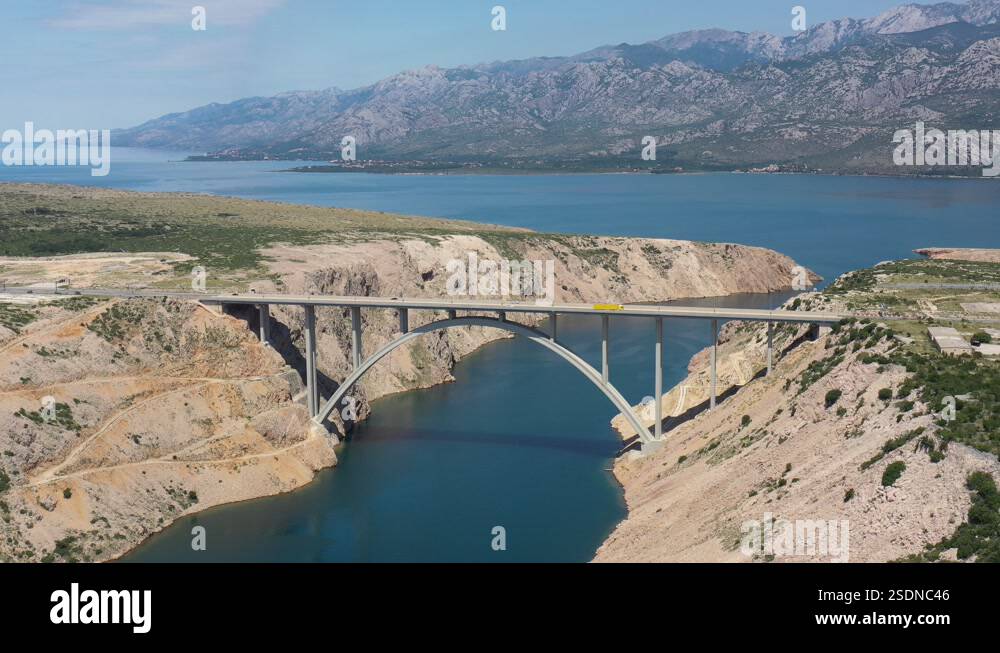 Maslenica Bridge Most in Croatia. The Maslenica Bridge is a deck arch ...