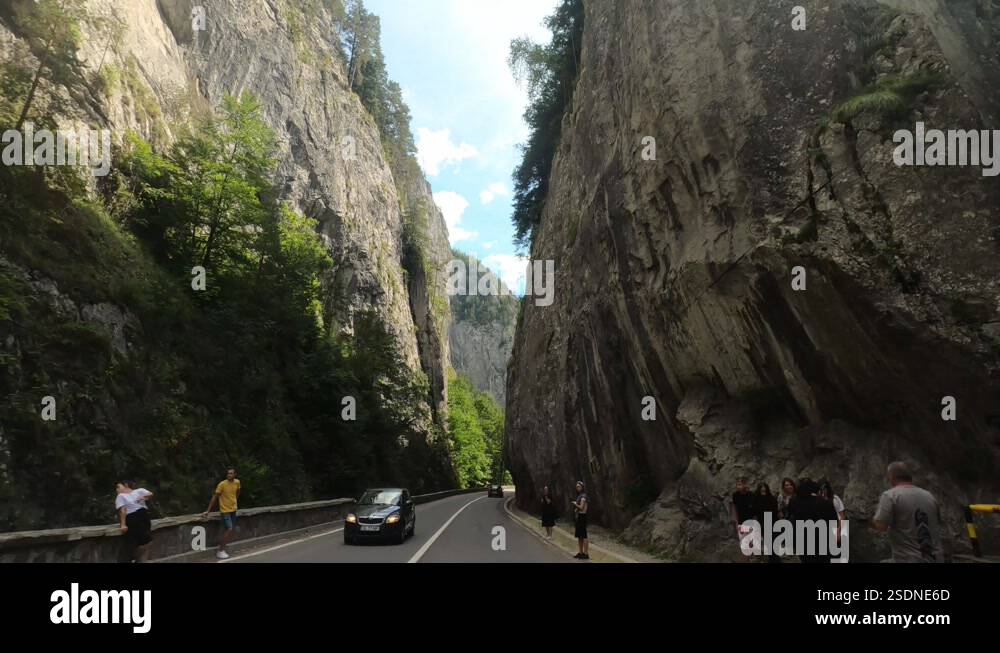Driving The Bicaz Gorge, Romania Stock Video Footage - Alamy
