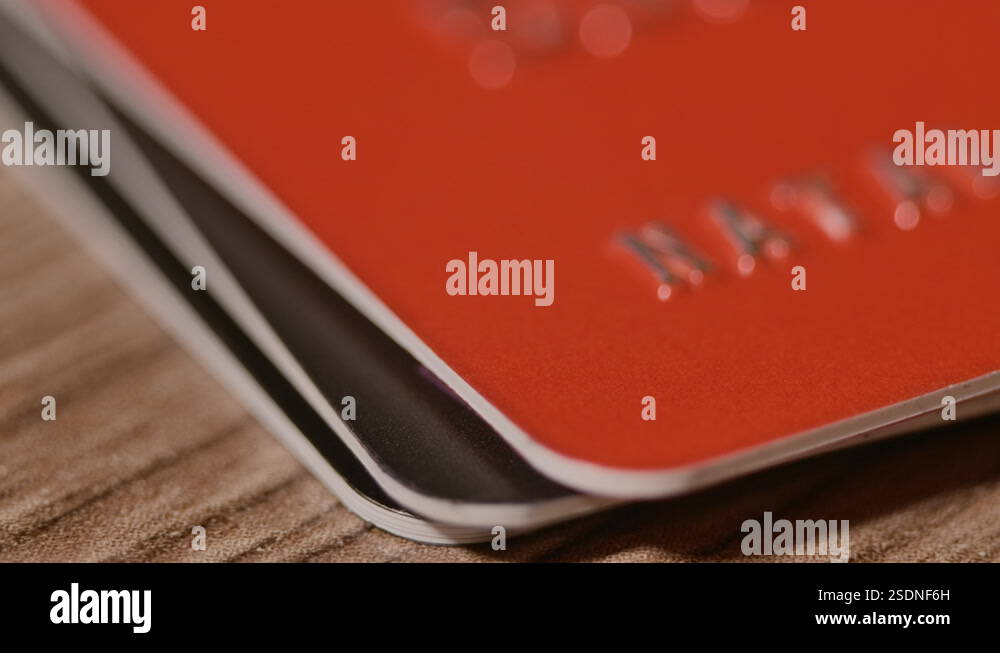 Stack of Multicolored Credit Cards, Close Up View With Selective Focus ...