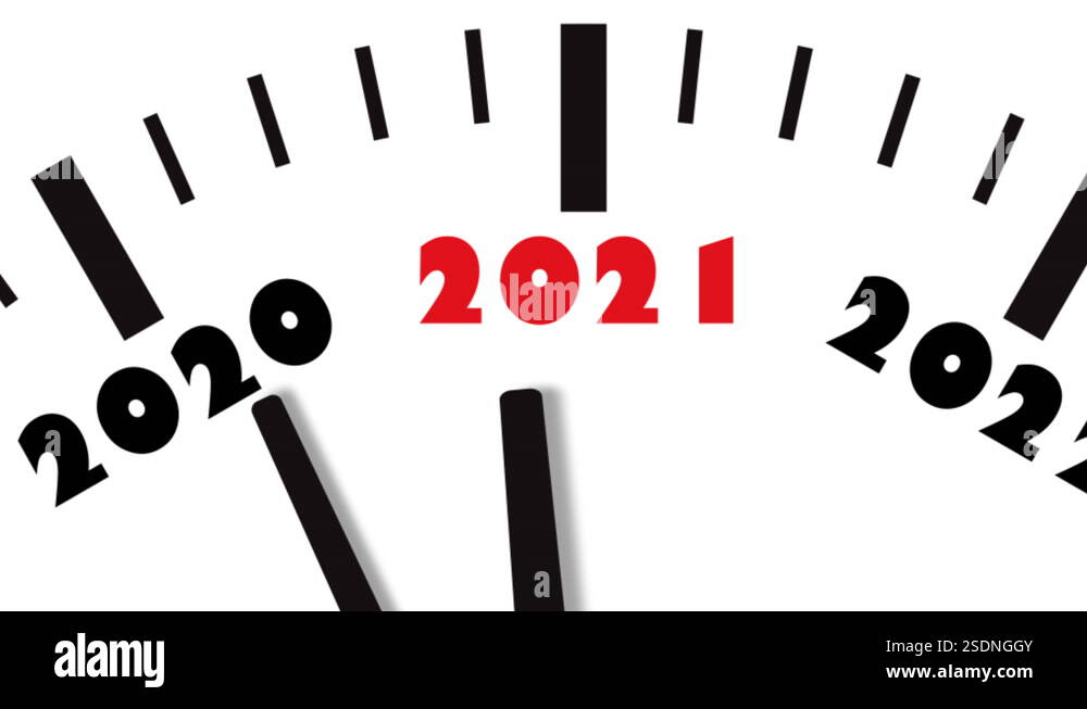 New Year 2021 Clock. Clock countdown to 2021 Stock Video Footage - Alamy