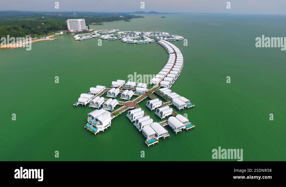 Amazing hibiscus shaped resort in Port Dickson Stock Video Footage - Alamy