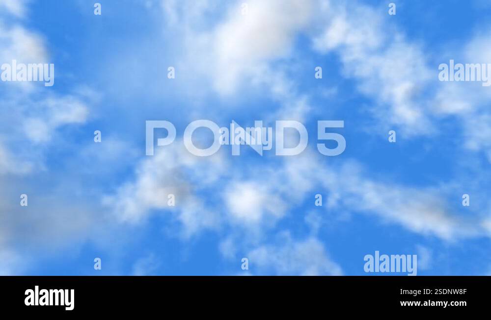 3D animation of the blue cloudy sky rendered as PNG RGBA Stock Video ...