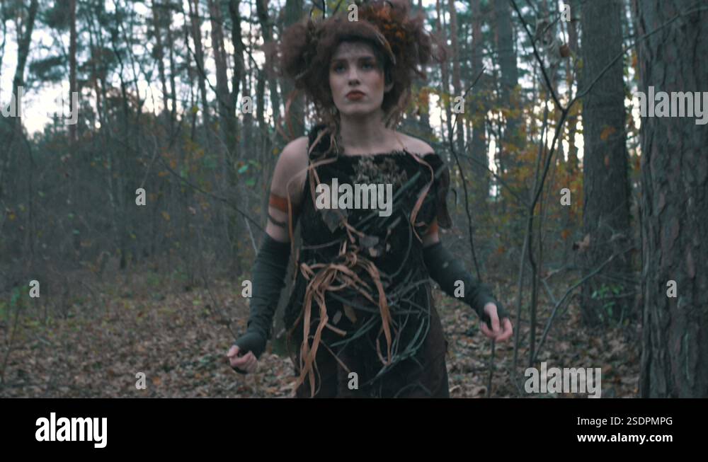 Female Model Wandering Inside Forest During Daylight By The Forest ...