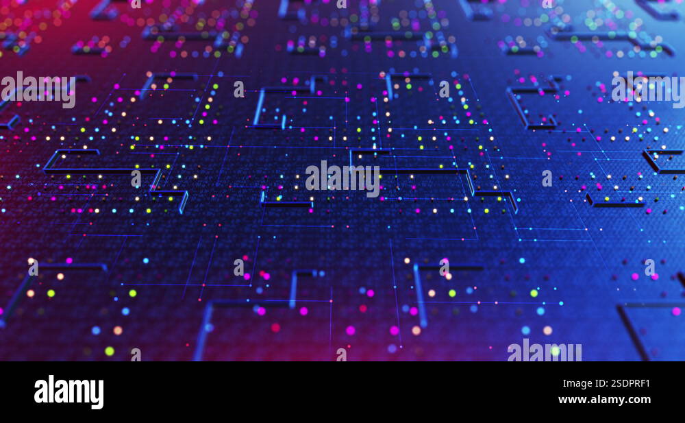 Artificial Intelligence Circuit Board. Transmitting High Speed Data. AI Stock Video Footage - Alamy