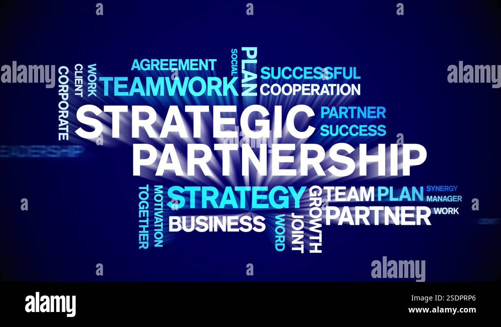 4k Strategic Partnership Animated Tag Word Cloud,Text Animation ...