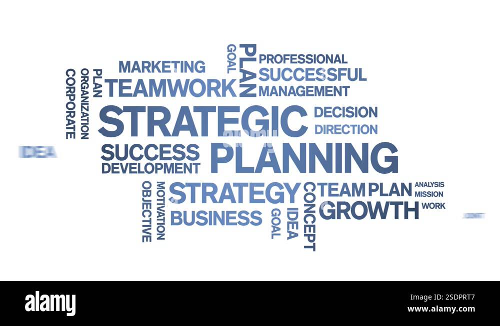 4k Strategic Planning Animated Tag Word Cloud,Text Animation seamless ...