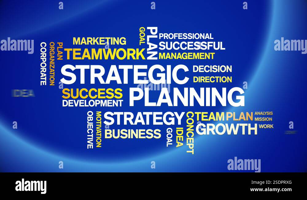4k Strategic Planning Animated Tag Word Cloud,Text Animation seamless ...