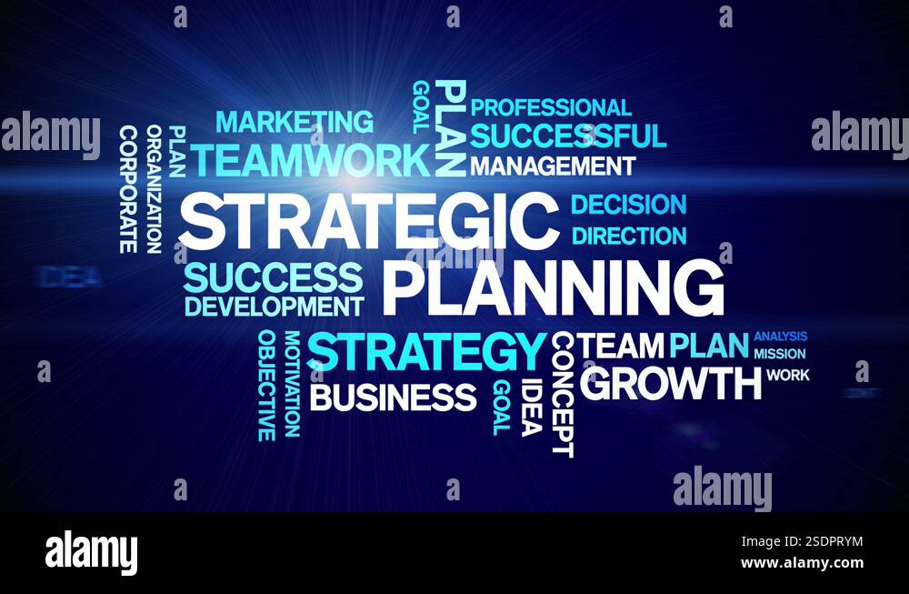 4k Strategic Planning Animated Tag Word Cloud,Text Animation seamless ...