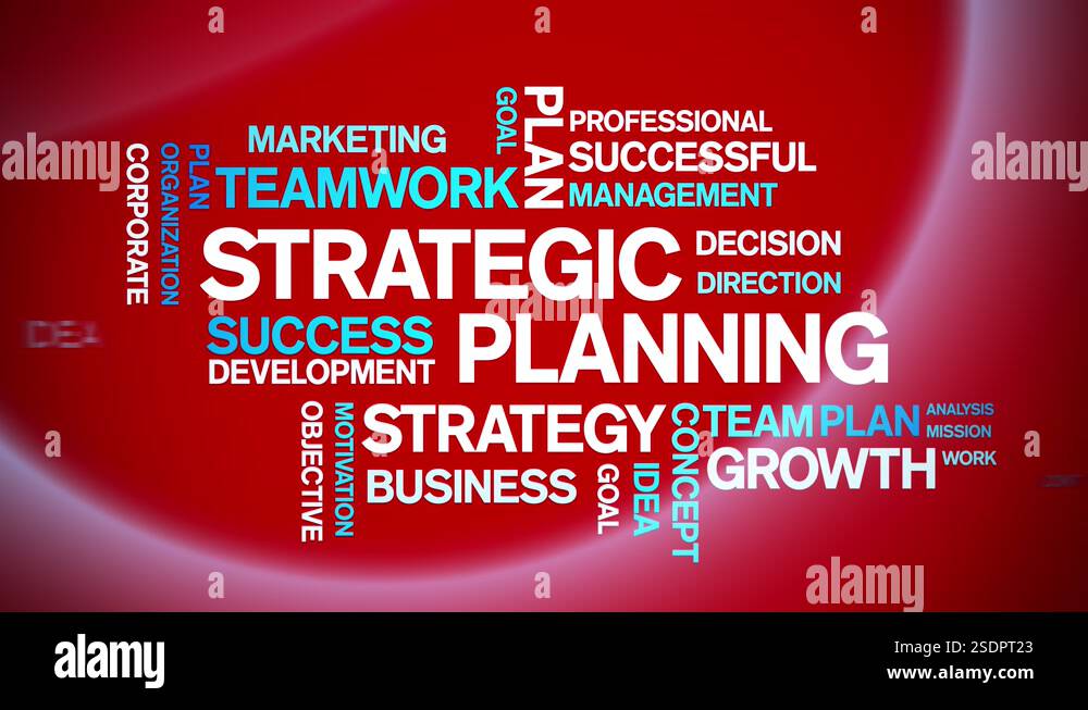 4k Strategic Planning Animated Tag Word Cloud,Text Animation seamless ...