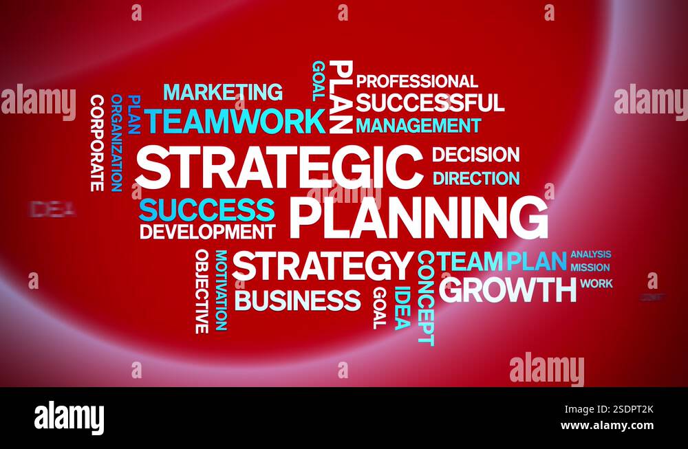 4k Strategic Planning Animated Tag Word Cloud,Text Animation seamless ...