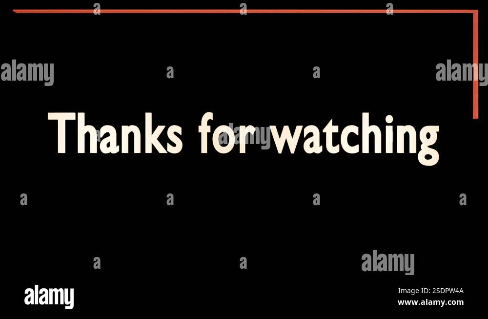 Thanks for watching white inscription with animated spiral frame, the ...