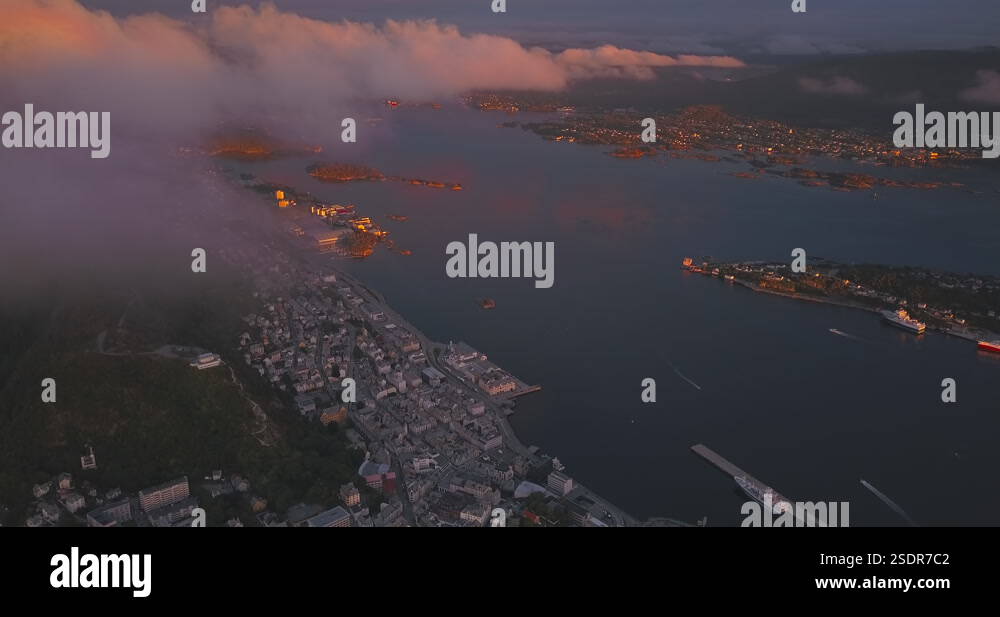 An extremely breathtaking, high altitude, aerial drone footage that is ...