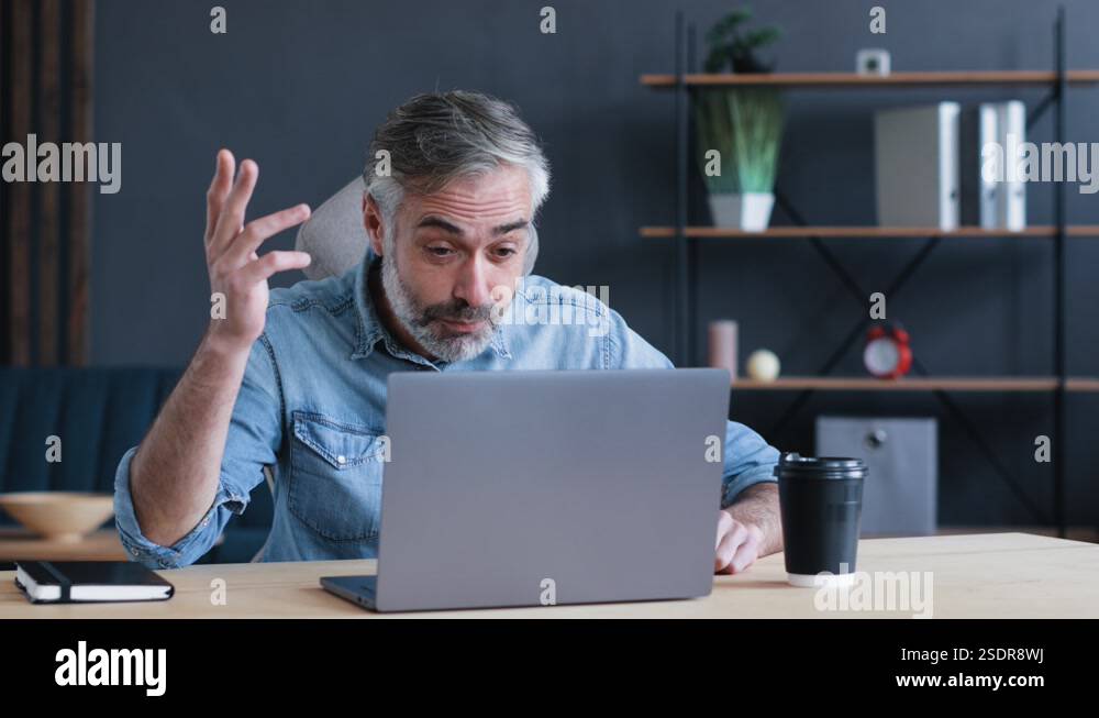 Serious Angry Nervous Successful Businessman having some Problems ...