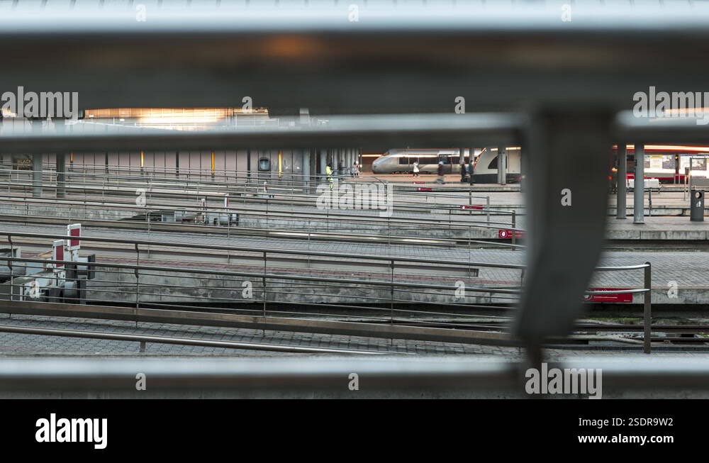 Passengers And Trains At Oslo Central Station (Oslo S) As Seen From The ...