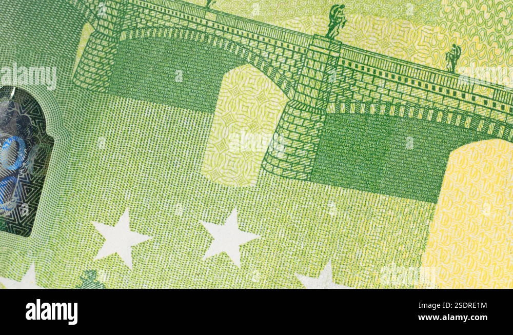 Euro 100 stop motion animation. Hundred Euro money cash. 100 Eu bill ...