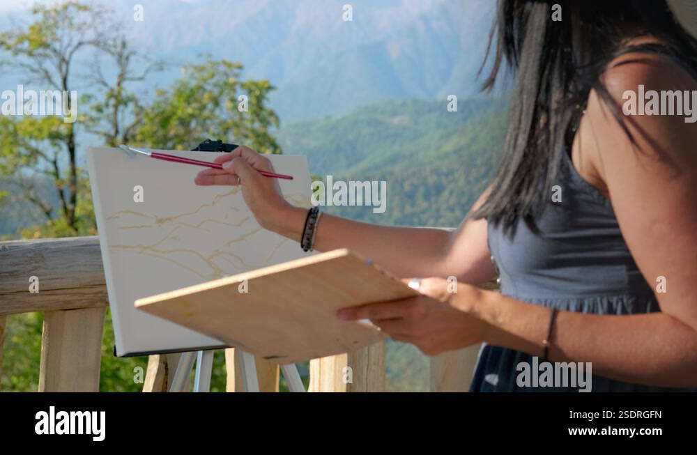 Open air painting art Stock Video Footage - Alamy