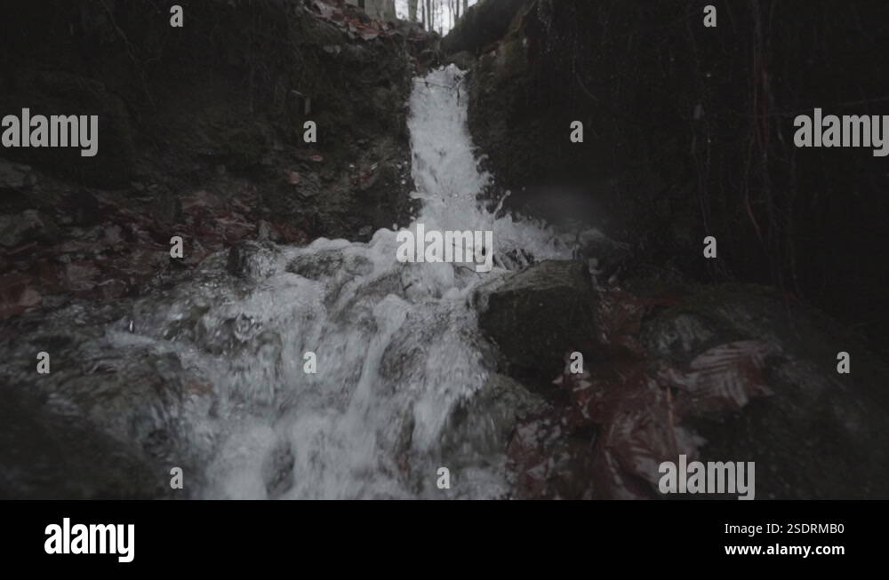 Close-up of Small Cascade Waterfall Stock Video Footage - Alamy