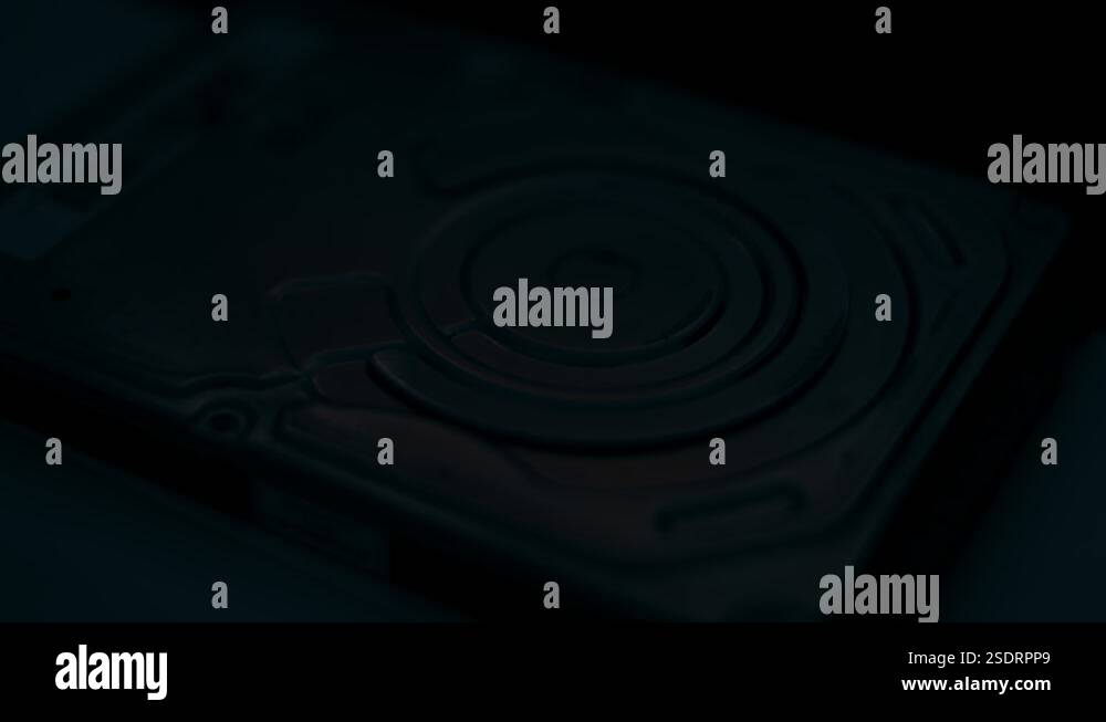 Hard disk drive close up stock footage. Showing the underside of an HDD ...