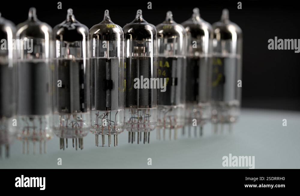 Lots of old-style radio tubes. A pentode is a type of vacuum tube Stock ...