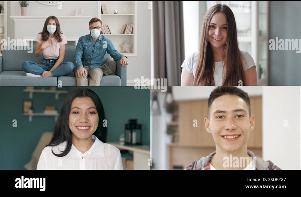 Video call collage Stock Videos & Footage - HD and 4K Video Clips - Alamy